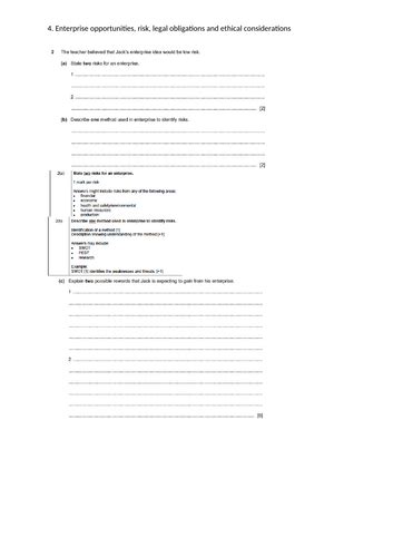 All Cambridge Igcse Business Enterprise 0454 Ppts Worksheets And Portfolio Guidance Teaching