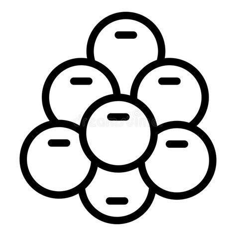 Chewy Bubbles Texture Icon Outline Vector Asian Tapioca Pearls Stock