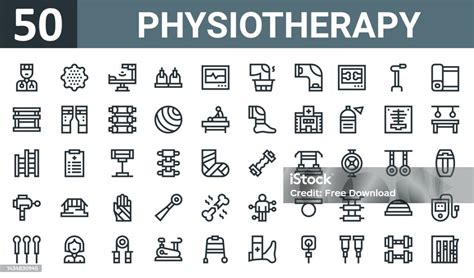의사 마사지 공 적외선 부항 전기 근전도 담그기 중괄호 벡터 얇은 아이콘 보고서 프리젠 테이션 다이어그램 웹 디자인 모바일 앱과