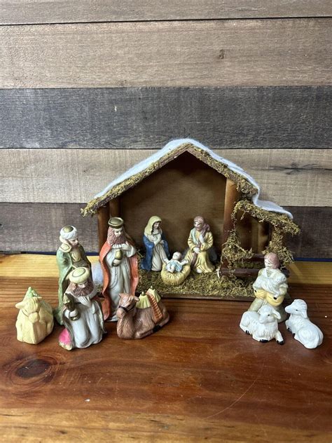 Seasonal Specialties 11 Pc Nativity Set With Crèche Etsy