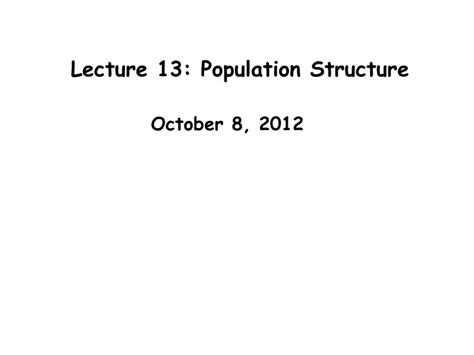 Ppt Population Structure And F Statistics In Genetics Powerpoint
