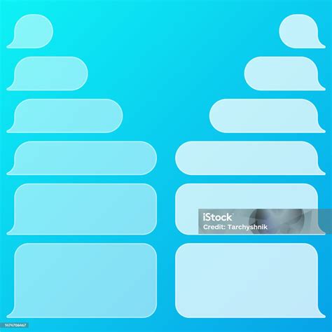 화려한 배경에 빈 투명 다양 한 메시지 거품 채팅 또는 메신저 말풍선 Sms 텍스트 프레임입니다 짧은 메시지 전송 벡터 그림 Brand Name Online