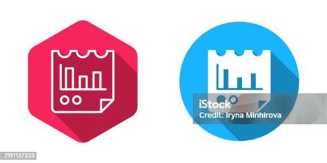 채워지고 윤곽선이 있는 문서 그래프 차트 아이콘 절연 와 긴 그림자 배경 보고서 텍스트 파일 아이콘입니다 회계 기호입니다 감사 분석 계획 벡터 0명에 대한 스톡 벡터 아트