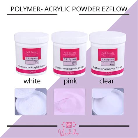 Jual Polymer Acrylic Powder Bubuk Acrylic Ezflow Shopee Indonesia