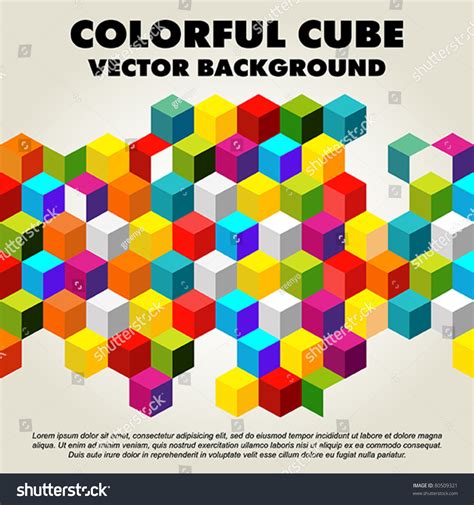 Abstract Colorful Vector Cube Background 80509321 Shutterstock