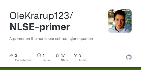 Github Olekrarup123 Nlse Primer A Primer On The Nonlinear Schrodinger Equation