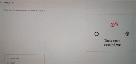 Solved Part A A What Direction Does The Electric Force Act