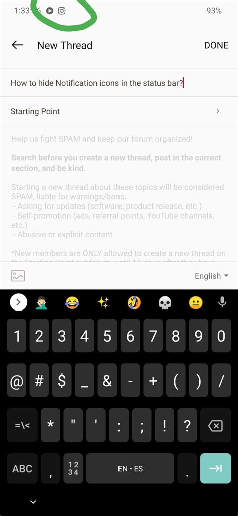 Android Status Bar Icons