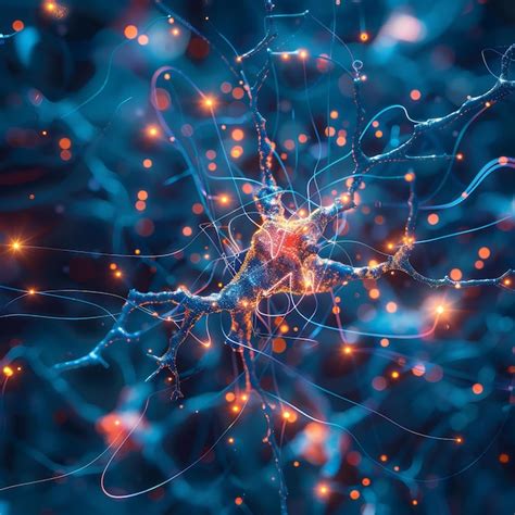 Premium Photo Network Of Neurons With Glowing Connections Conceptual Image For Brain Activity