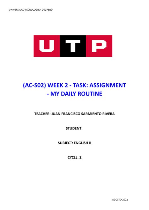 Ac S02 Week 2 Task Assignment My Daily Routine Ac S02 Week 2