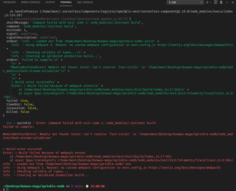 Reactjs I Am Getting Below Nextjs Serverless Deployment Errorrunning