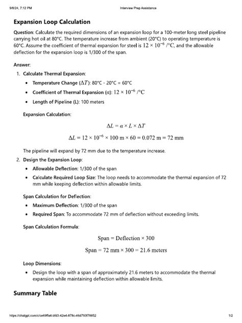 51 Piping Design Calculations Expansion Loop Pdf