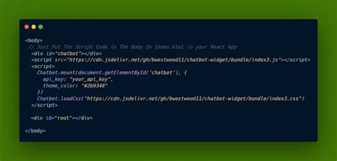 Add A Chatbot Widget To React App Using Build Chatbot Widgets For Your Website