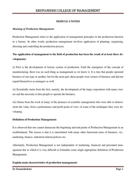 Pom Module 4 Notes Pdf