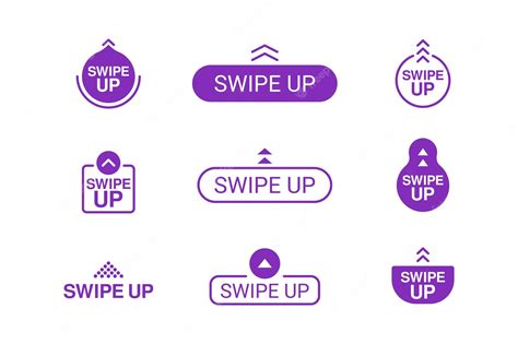 Premium Vector Set Of Swipe Up Arrow Icons Scroll Button