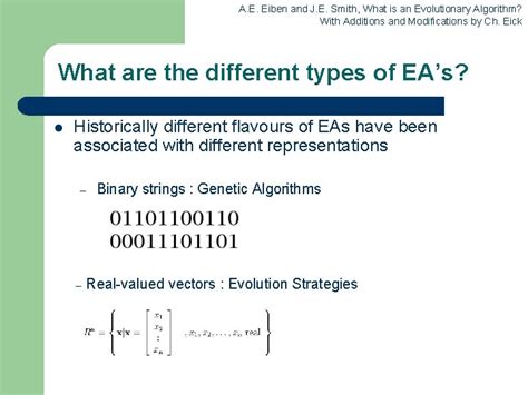 A E Eiben And J E Smith What
