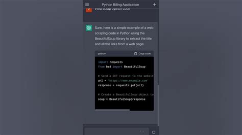 Web Scrapping Python Code Python Chatgpt Chatgptexamples Youtube