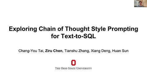 Exploring Chain Of Thought Style Prompting For Text To Sql Underline