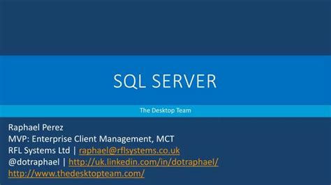 Ppt Sql Server Powerpoint Presentation Free Download Id2969521