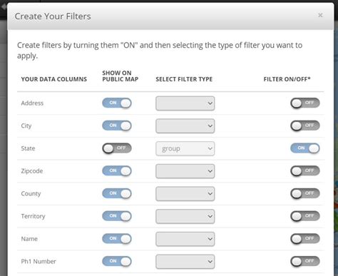 Map Data Filter Tool Filter Locations On A Map Maptive