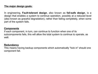 Fault Tolerance System PPT