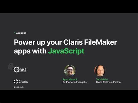 Power Up Your Claris FileMaker Apps With JavaScript YouTube