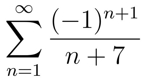 Alternating Series Test Example Sum 1n 1n 7 Youtube