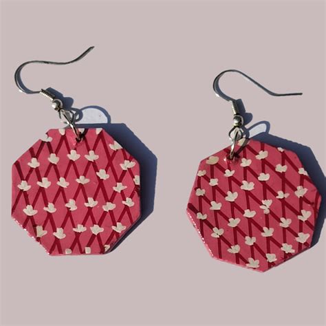 Beautifully Detailed Red Paper Machie Earrings With Ethnic Kashmiri Touch Aharbal Collection