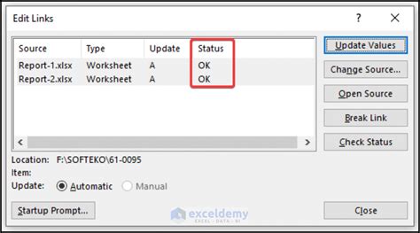 How To Update Links Without Opening File In Excel 4 Methods