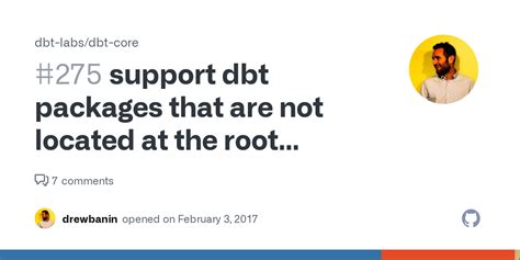 Support Dbt Packages That Are Not Located At The Root Directory Of A Repo · Issue 275 · Dbt