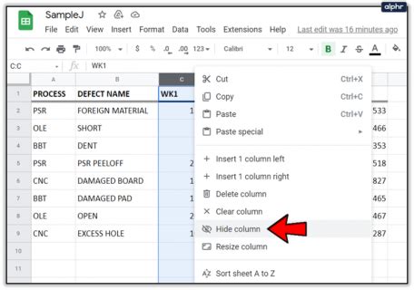 How To Hide Cells In Google Sheets