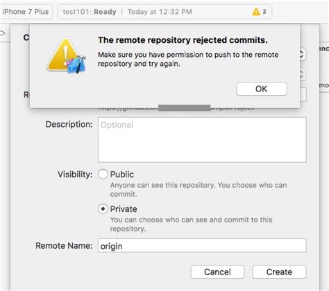 Xcode9 Beta Unable To Create Remote Repository When Using