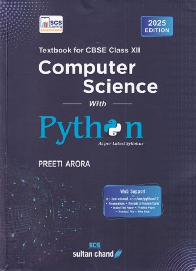 Textbook For Cbse Computer Science With Python Class Xii 2025 Preeti