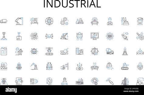 Industrial Line Icons Collection Experimentation Subsampling