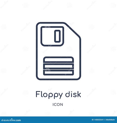 Linear Floppy Disk Icon From Electronic Stuff Fill Outline Collection Thin Line Floppy Disk