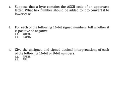 Solved 1 Suppose That A Byte Contains The Ascii Code Of An