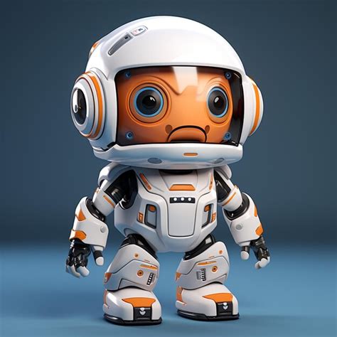 Premium Ai Image A Cute Ai Bot Futuristic Style Friendly Highest Detail