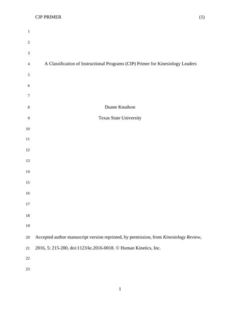 Pdf A Classification Of Instructional Programs Cip Primer For