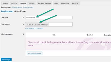 Setup WooCommerce Shipping Options Zones Settings