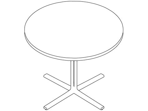 Everywhere Table Round Single Column Base 3d Product Models Herman Miller
