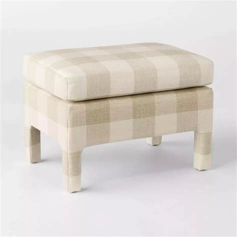 Bellfield Fully Upholstered Ottoman Checkered Threshold™ Designed