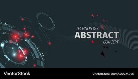 Abstract Circle Technology Concept Circuit Board Vector Image