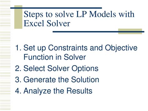 Ppt A Brief Tour Of Solver Powerpoint Presentation Free Download