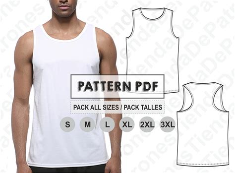 Pattern Tank Top For Men Sewing Pattern Digital Pattern Etsy