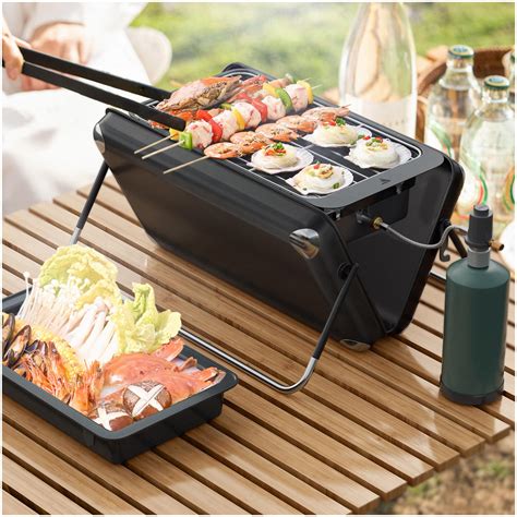 Portable Gas Grill Compact Suitcase Design Portable For