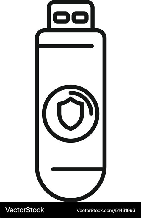 Secure Usb Flash Drive Icon Royalty Free Vector Image