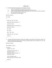 LabExercise Docx Lab Exercises Complete The Following Program So That Program Should I