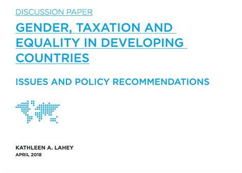 Gender Taxation And Equality In Developing Countries Global Tax Justice