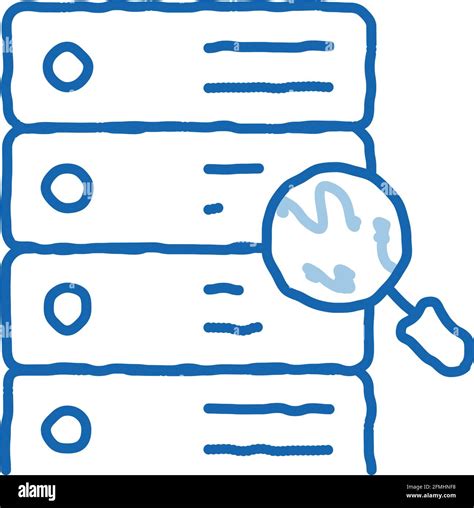 Particle Research Algorithm Doodle Icon Hand Drawn Illustration Stock