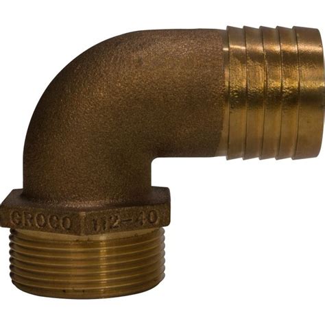 Groco Pth C Series Bronze Bspp Pipe To Hose Fitting 90 Deg